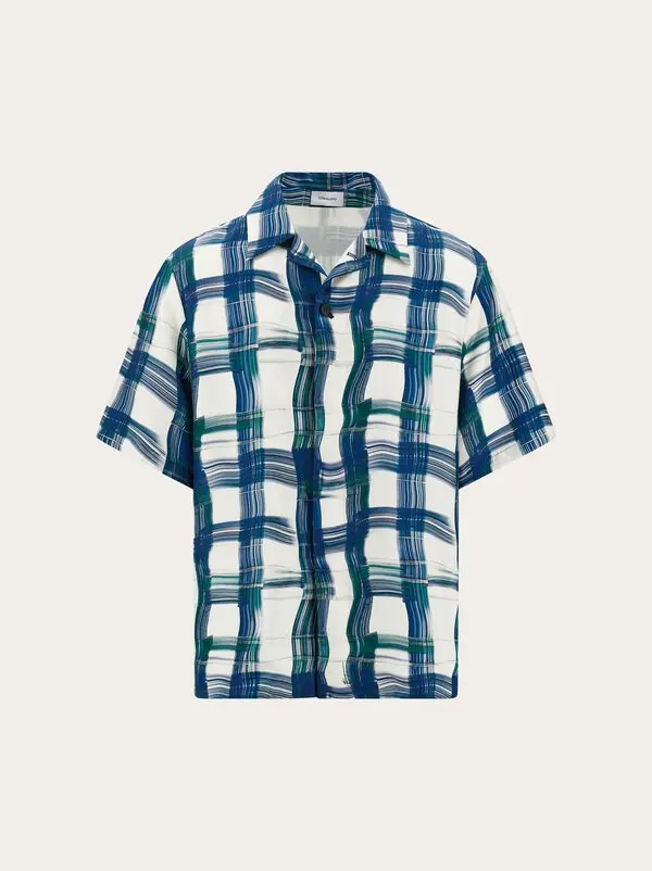 FERRAGAMO Short Sleeve Shirt - Blue