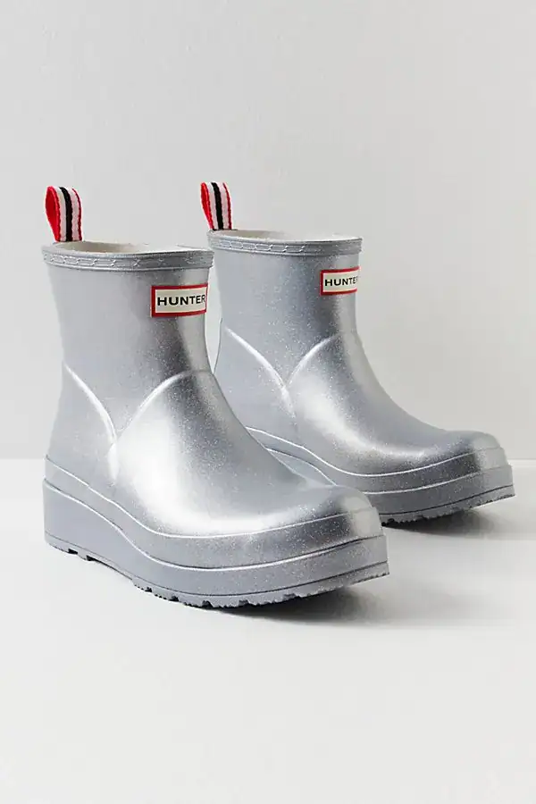Buy Hunter Play Short Cosmic Wellies - Silver At 16% Off | Editorialist