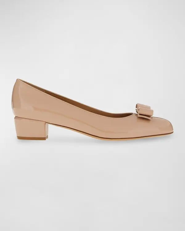FERRAGAMO Vara Bow Leather Pumps
