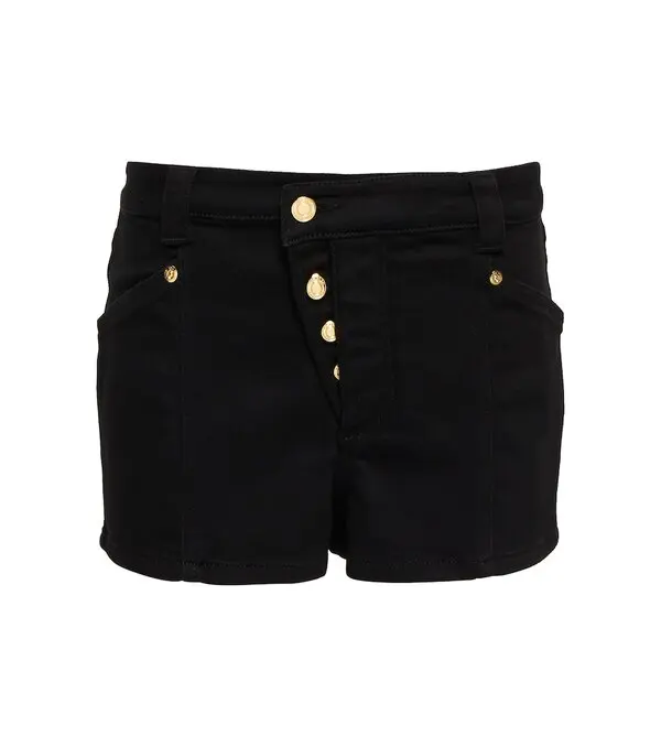 TOM FORD Asymmetrical Cotton Shorts - Black