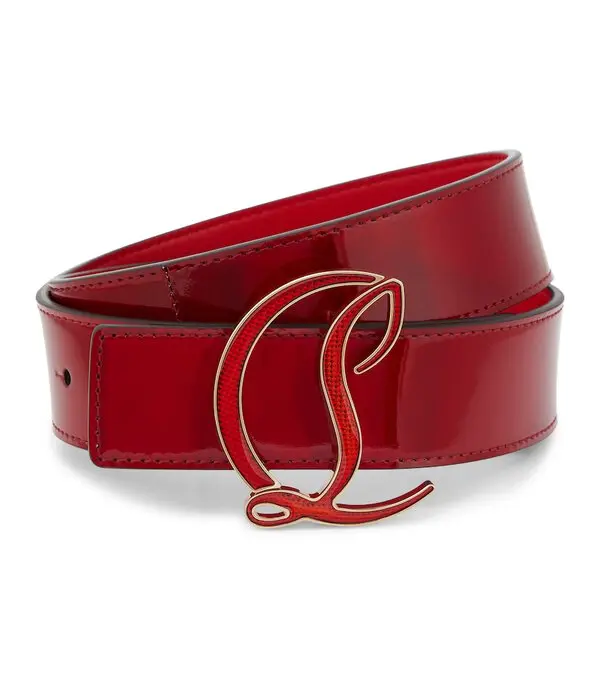 CHRISTIAN LOUBOUTIN Cl Logo Leather Belt