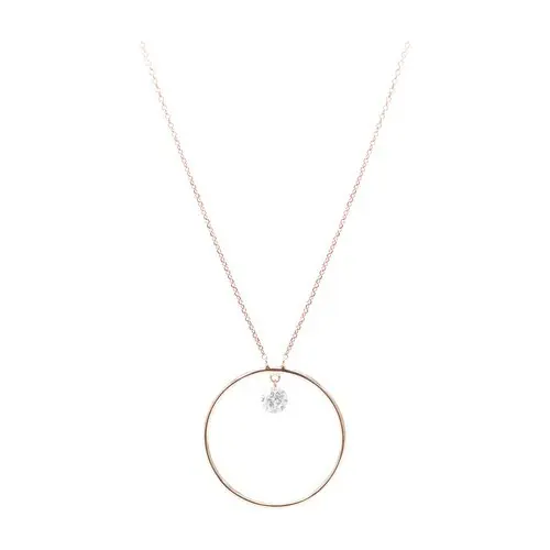 PERSEE Necklace Mini Circle Diamond - Yellow Gold | Editorialist