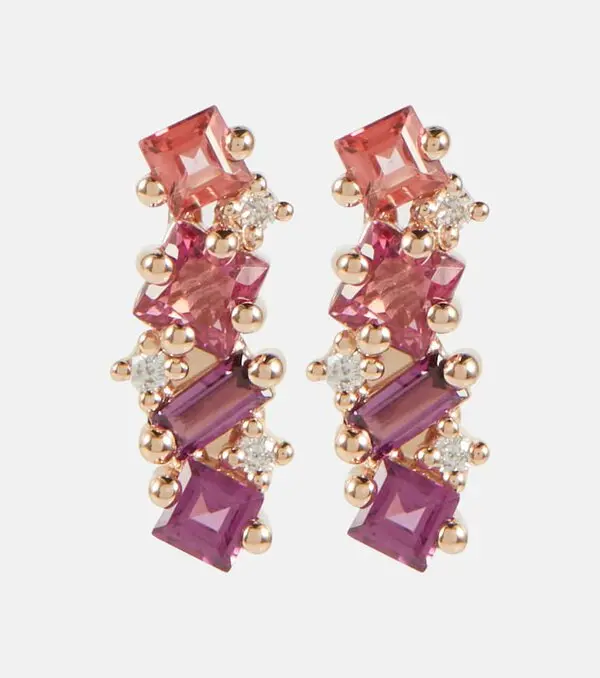 SUZANNE KALAN 14kt Rose Gold Climber Earrings