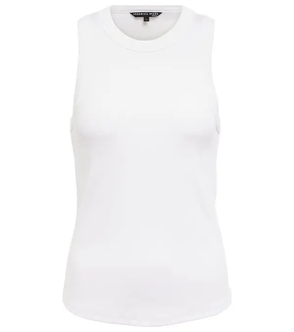 Veronica Beard Jordyn Cotton Tank Top - White
