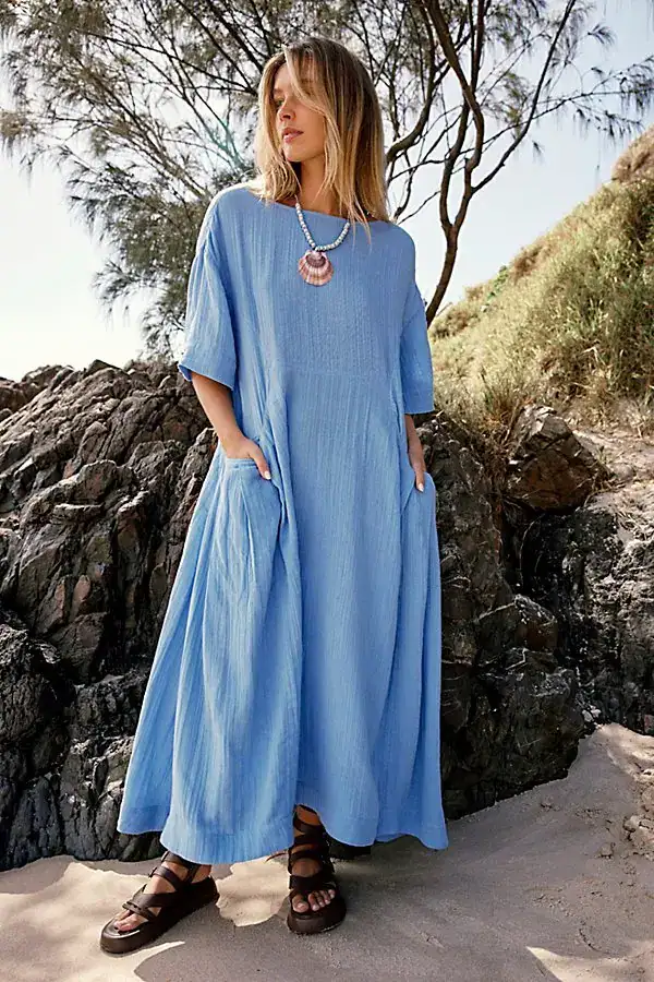 knee length dresses for ladies FREE PEOPLE Adriel Midi Dress main image 1