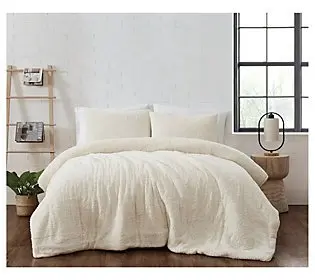 BROOKLYN LOOM Marshmallow Sherpa 3-piece F/q Co Mforter Set
