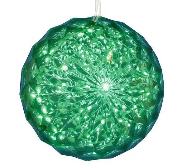 VICKERMAN 6' Crystal Ball Christmas Ornament W/ 0 Led Lights