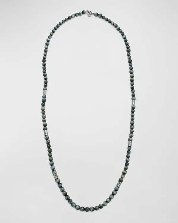 Armenta Eagle Eye Beaded Necklace - Silver
