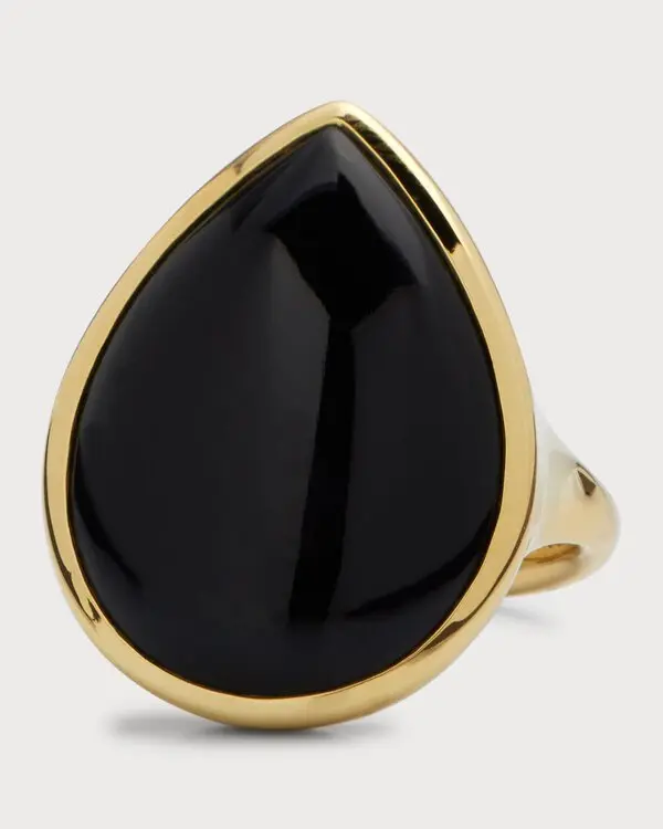 Ippolita 18k Polished Rock Candy Teardrop Ring - Onyx
