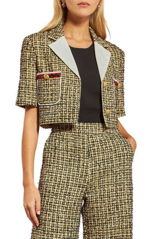 English Factory Tweed Crop Jacket