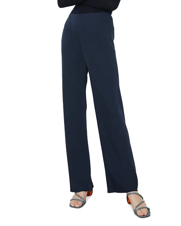 Vince High Waist Crepe Biased Pants - Coastal