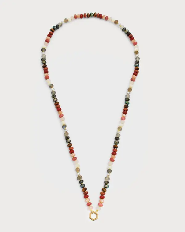 Harwell Godfrey 18k Yellow Gold Stone Foundation Hex Bead Necklace - One-color