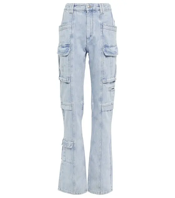 Isabel Marant Vokayo Straight-leg Cargo Jeans - Blue