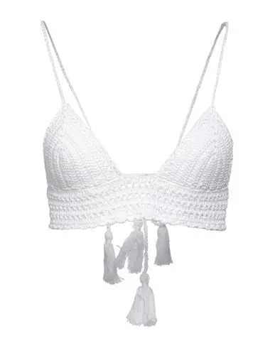 P.a.r.o.s.h Knitted Crop Top - White