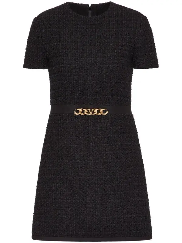 Valentino Garavani Chain-link Trim Mini Dress