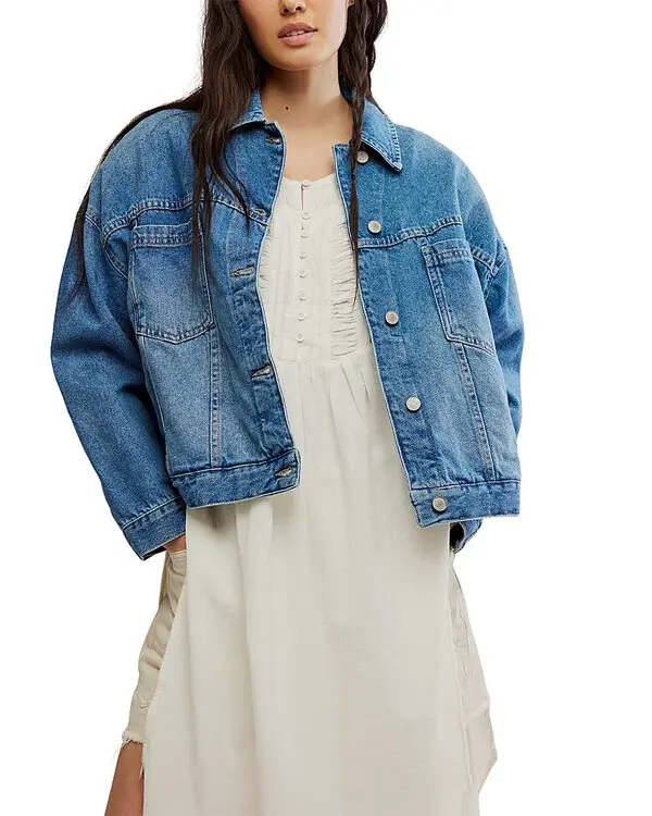 Free People Opal Swing Denim Jacket - Cowboy Romance