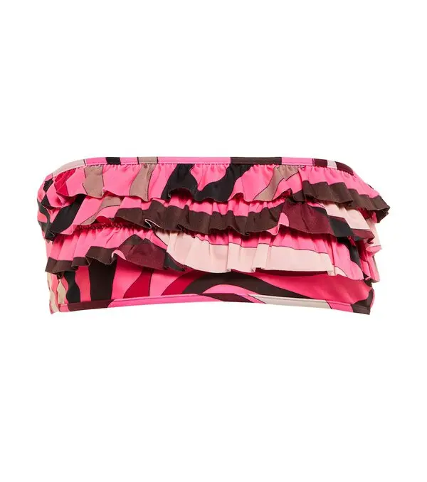 Emilio Pucci Marmo Bandeau Bikini Top