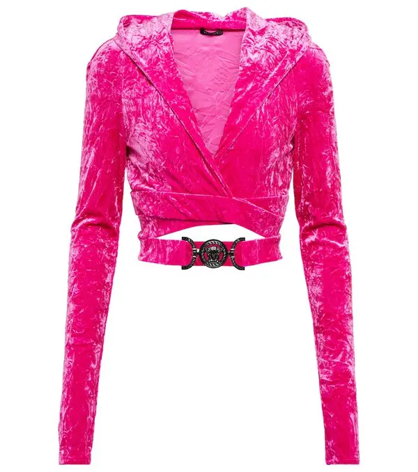 Versace Medusa Biggie Velvet Hoodie