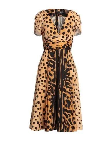 Dsquared2 Polka-dot Midi Dress - Yellow