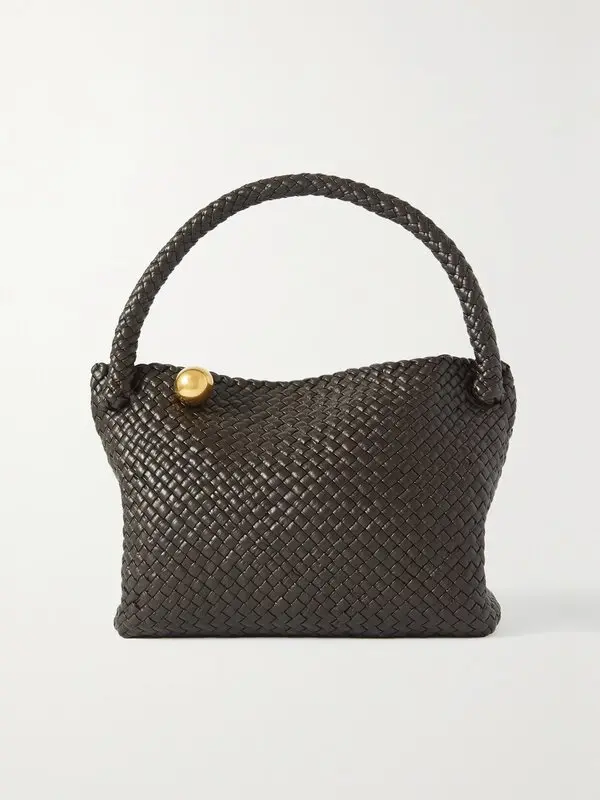 Bottega Veneta Tosca Intrecciato Leather Shoulder Bag - Brown