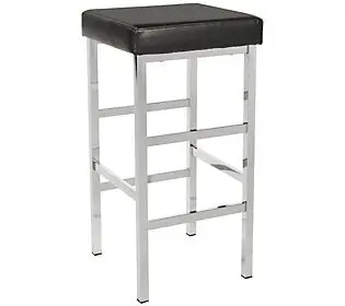 OSP HOME FURNISHINGS 30' Chrome Backless Stool