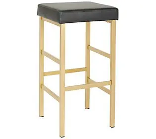 OSP HOME FURNISHINGS 30' Goldtone Backless Stoo L