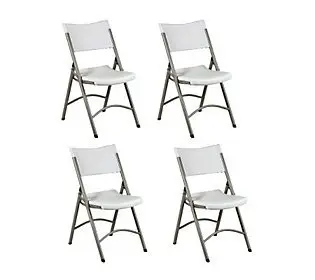 OFFICE STAR Set Of 4 Light Gray Resin Folding C Hair