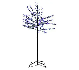 NORTHLIGHT 8' Lighted Japanese Sakura Blossom F Lower Tree