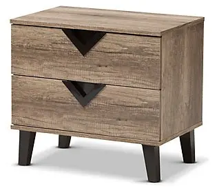 SWANSON Baxton Studio Modern 2-drawer Nightstan D