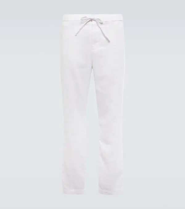 Frescobol Carioca Oscar Straight Linen And Cotton Chinos - White