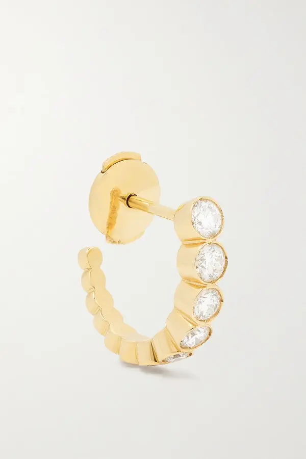 Sophie Bille Brahe Boucle Ensemble 18-karat Diamond Single Hoop Earring - Gold