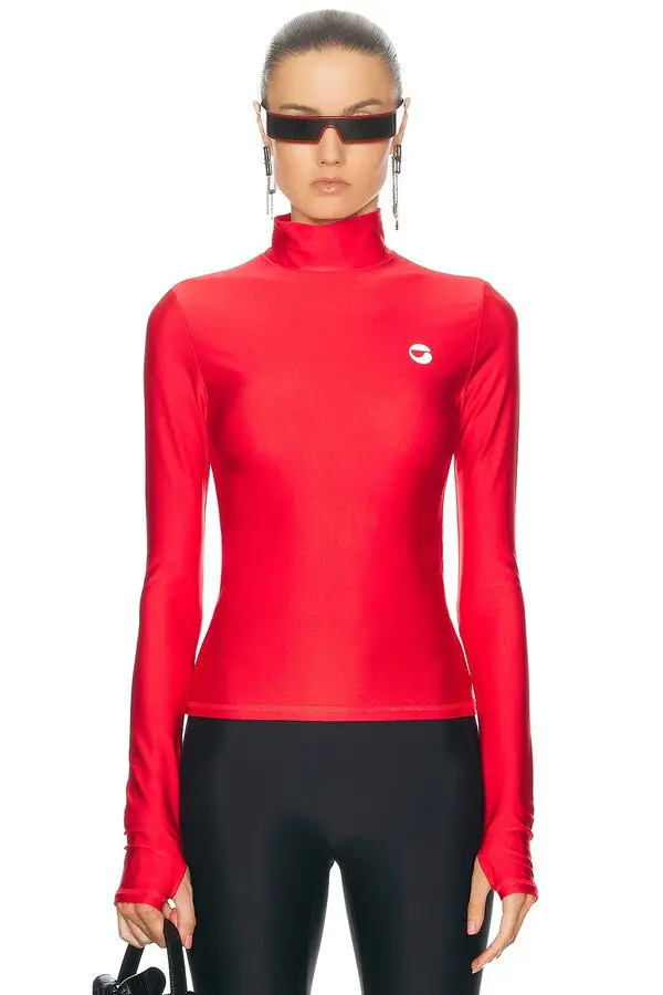 Coperni Tight High Neck Top - Red