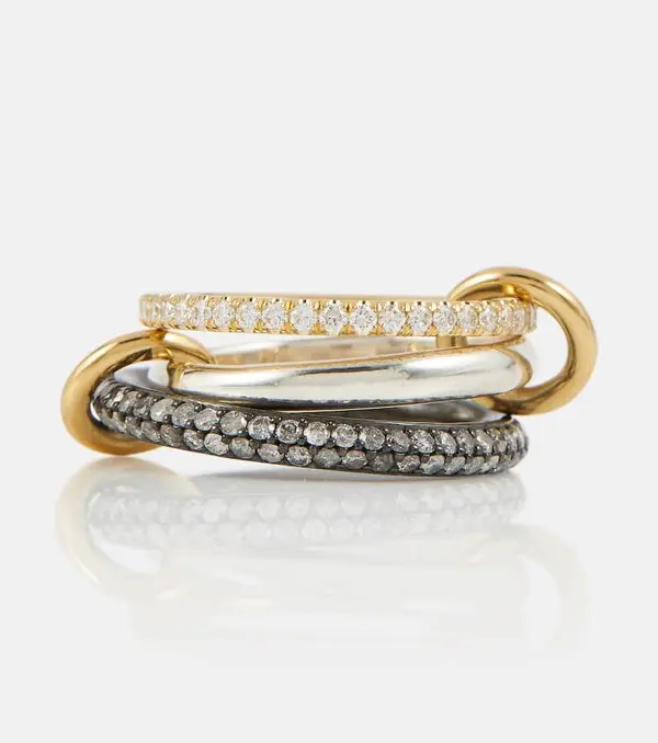 SPINELLI KILCOLLIN Scorpio Linked Rings With Diamonds