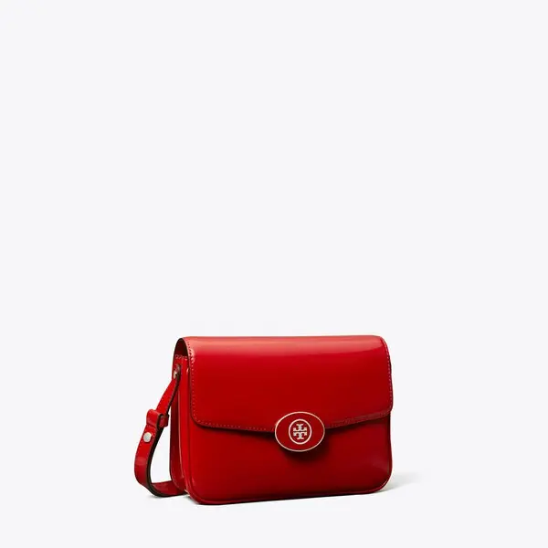Tory Burch Robinson Spazzolato Shoulder Bag - Red Sky