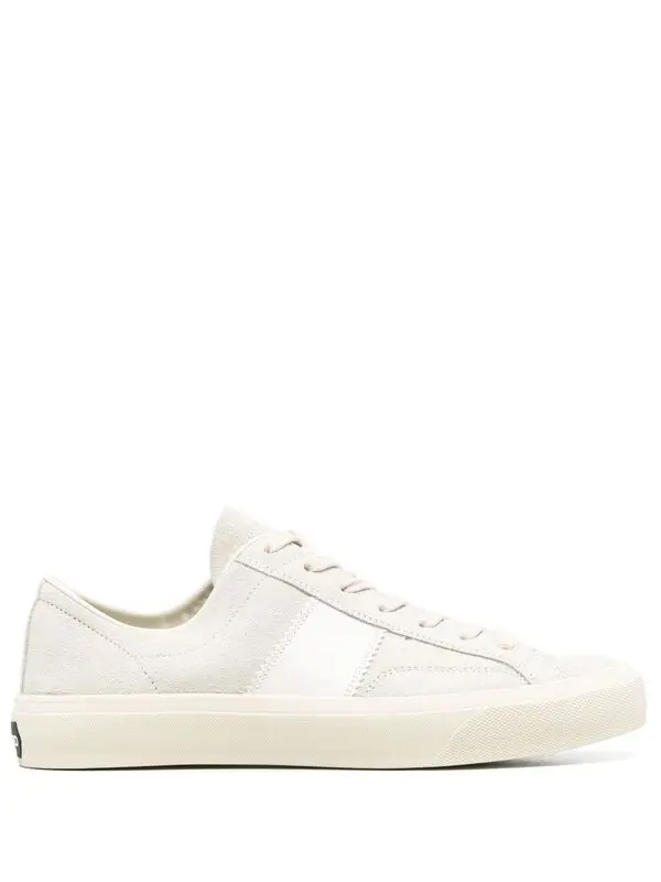 TOM FORD Logo-patch Lace-up Sneakers - Neutrals