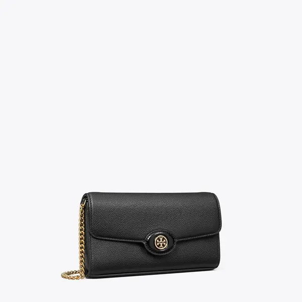 Tory Burch Robinson Pebbled Crossbody - Black