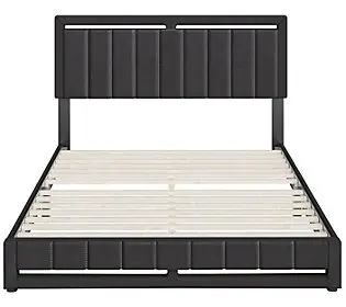BOYD SPECIALTY SLEEP Boyd Senata 14 Slat Upholstered Platform Bed W Headboard, King