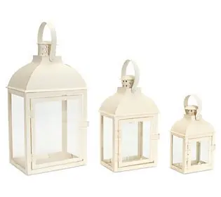 MELROSE International Ivory Metal Lantern
