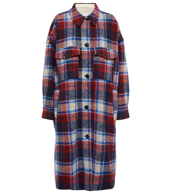 MARANT ETOILE Fontizi Checked Coat - Multicoloured