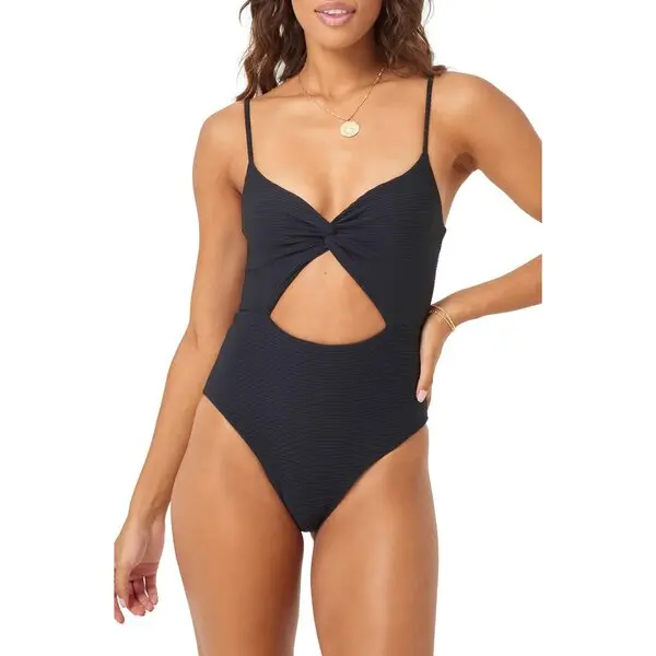 L*Space Kyslee Twisted Cutout One-piece Swimsuit - Black