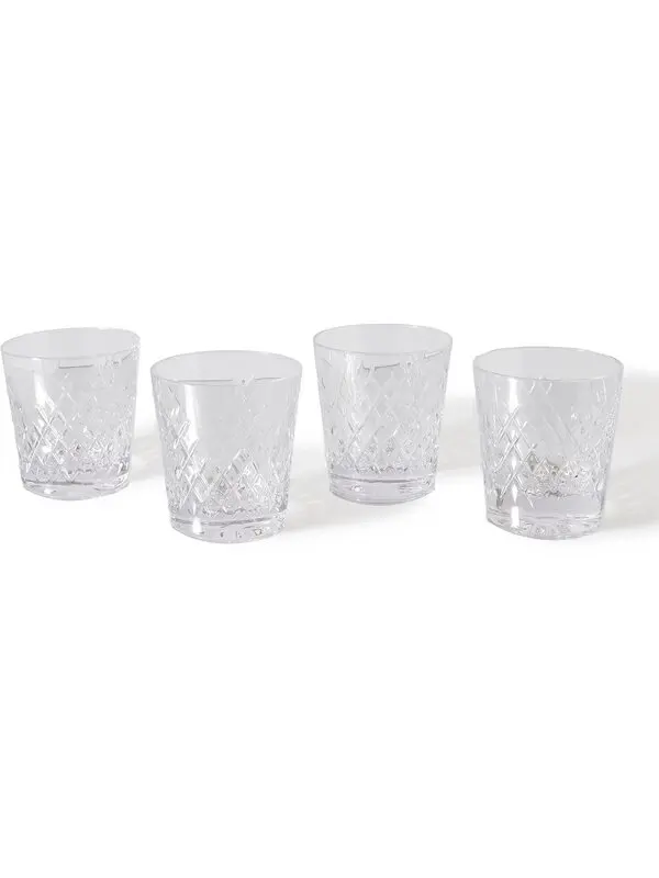 SOHO HOME Barwell Set Of Four Crystal Rocks Glasses - Neutrals