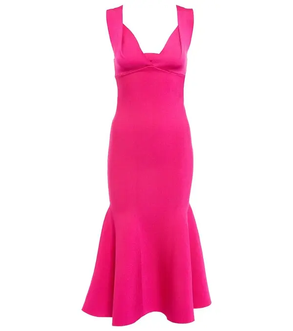 blue dress for baby girl Shoulder Drape Midi Dress in Black – Roland Mouret