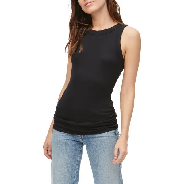 Michael Stars Halley Ruched Tank - Black