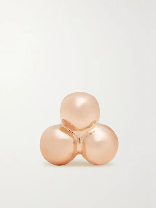 MARIA TASH 3.5mm Ball Trinity Threaded Single Stud Earring - Gold