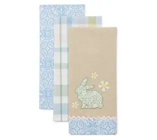 DESIGN IMPORTS Set Of 3 Garden Bunny Kitchen To Wels