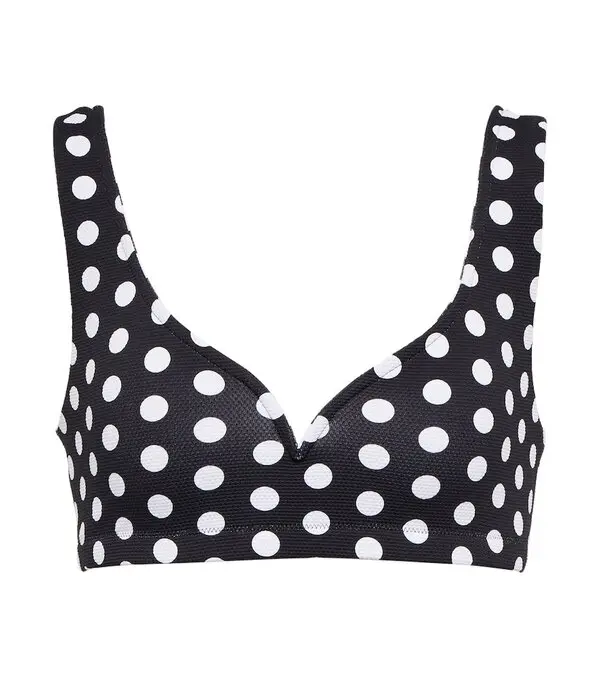ALEXANDRA MIRO Kamala Polka-dot Bikini Top - Multicoloured