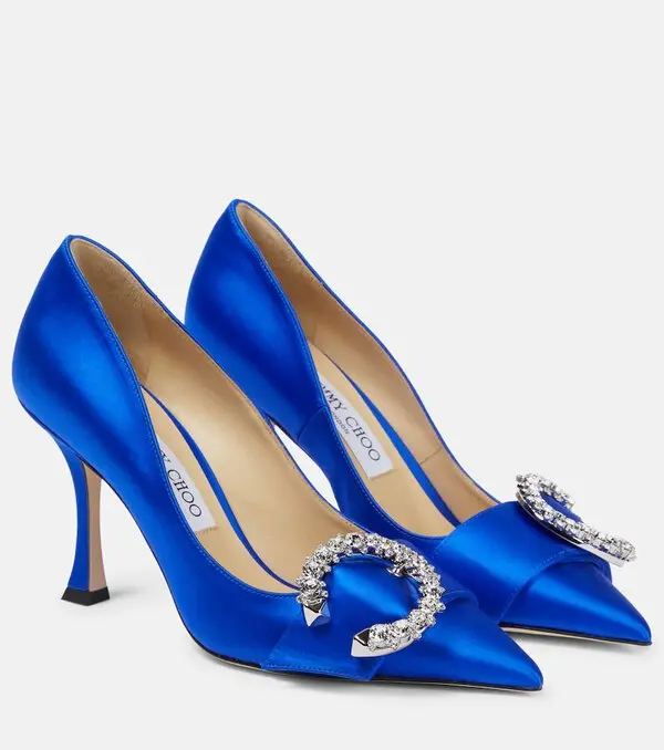JIMMY CHOO Melva 90 Satin Pumps
