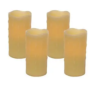 MELROSE Led Wax Dripping Pillar Candle
