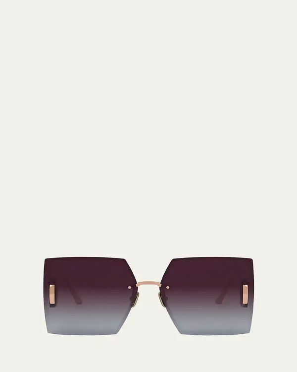 Dior 30montaigne S7u Rimless Sunglasses - Gray/purple