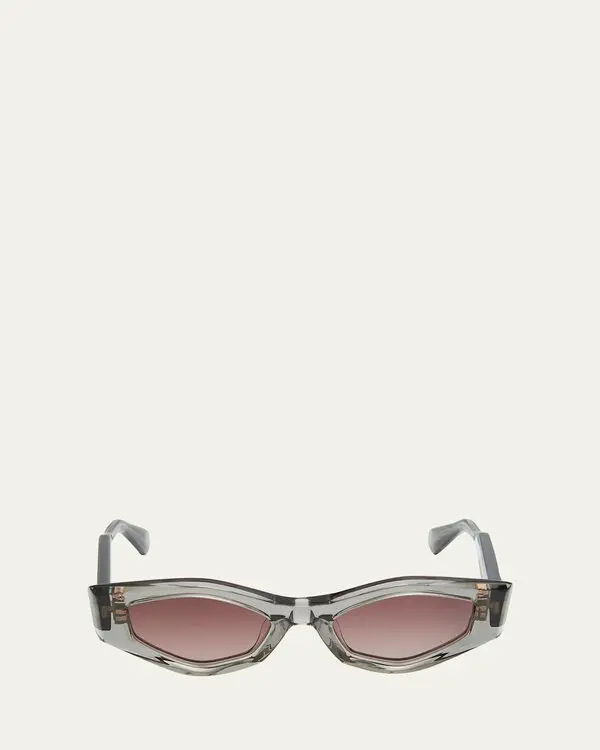 Valentino Garavani Tre Geometric Oval Sunglasses